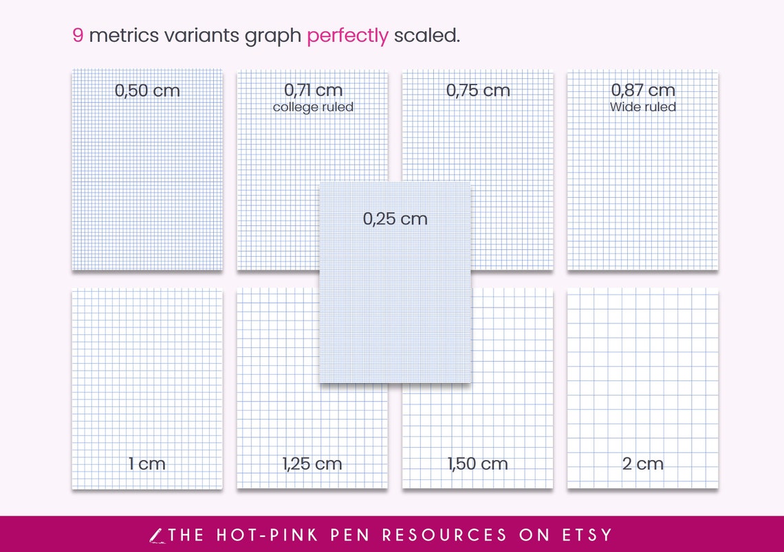 Printable Graph Paper | Metric Graph Papers | Digital Graph Pages ...