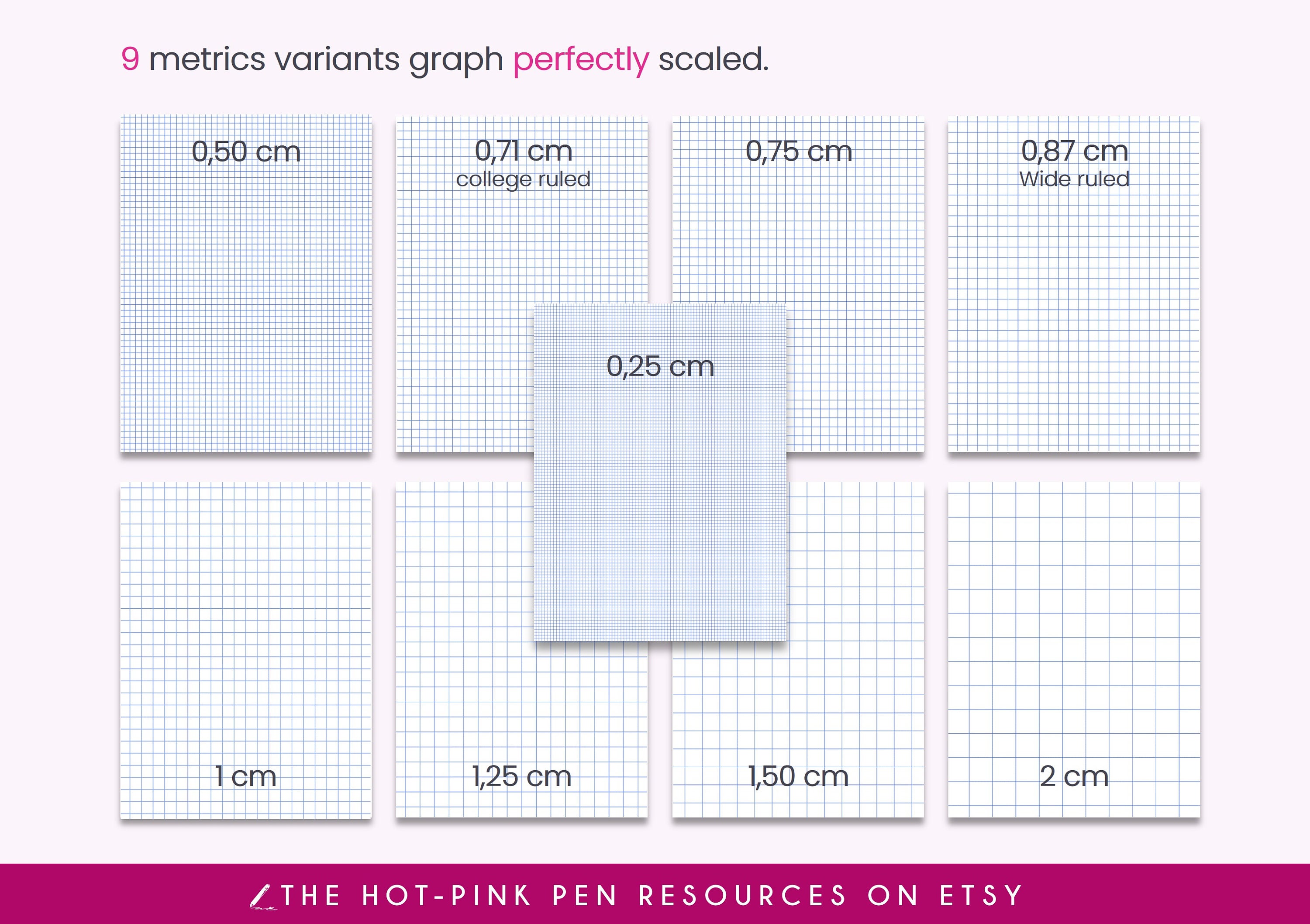 Printable Graph Paper | Metric Graph Papers | Digital Graph Pages ...