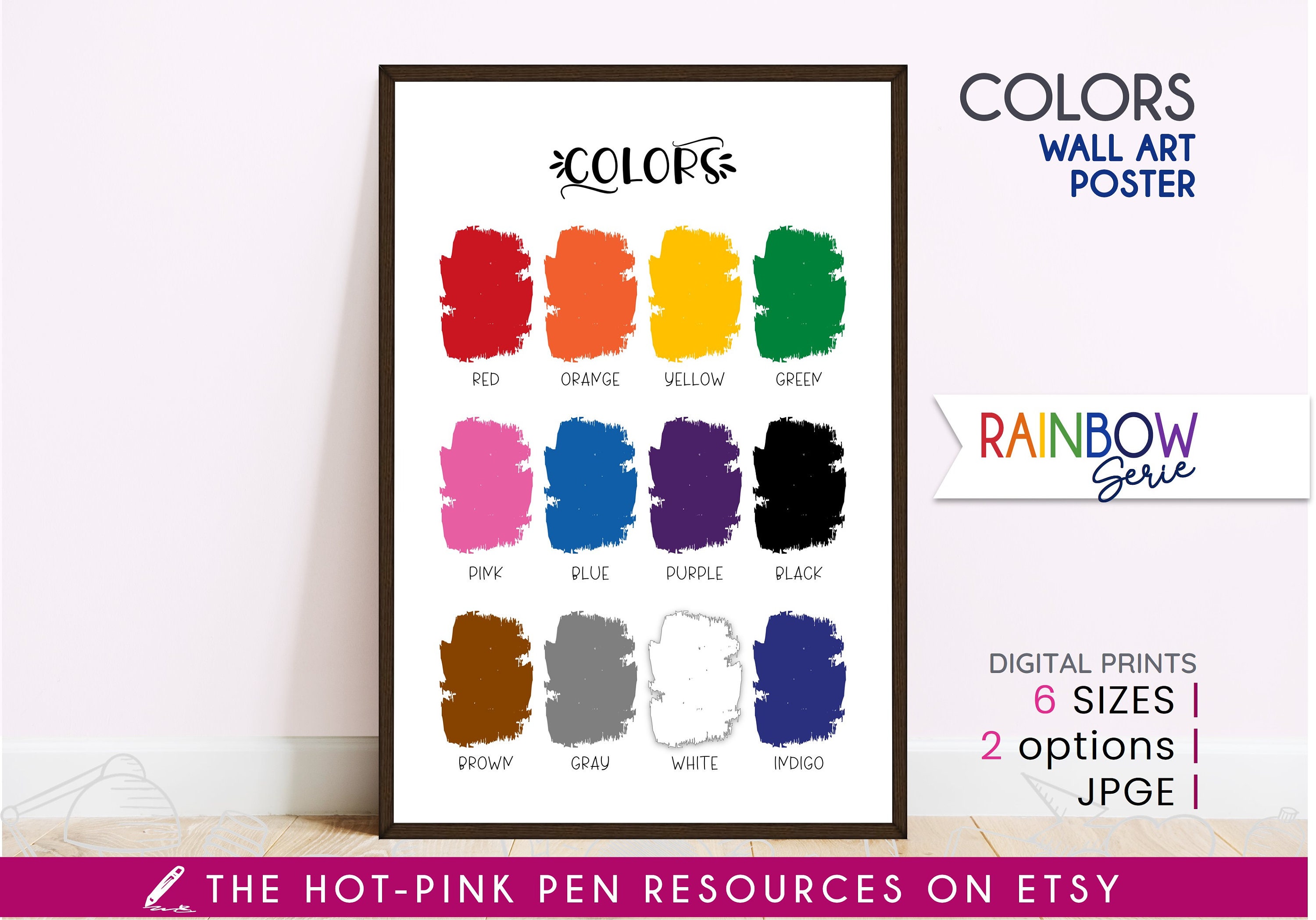 Colours Poster | Color Class Wall Art | Printables Wall Art ...