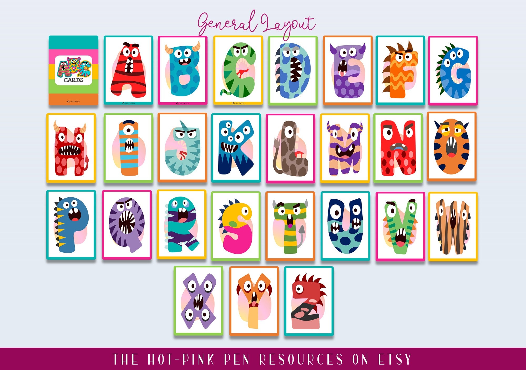 Monster Alphabet Flashcards | Funny ABC Letters | Pdf | Toodlers | Pre ...