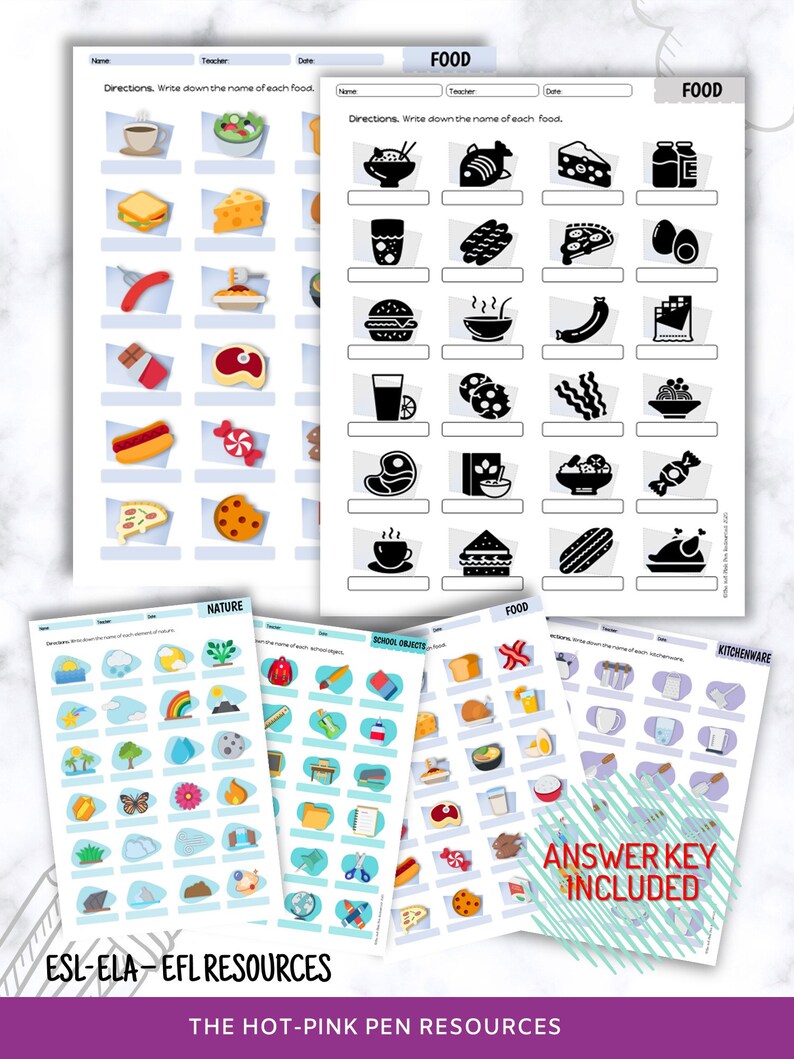 Pictionary | Vocabulary Worksheets | Multilevel | ESL | ELA | EFL ...