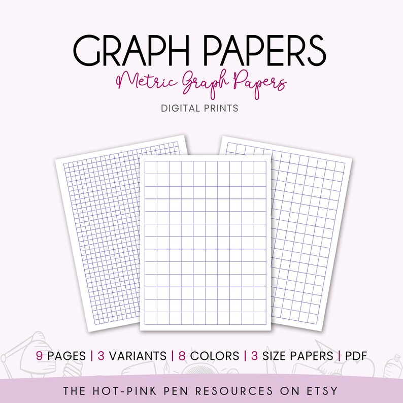 Printable Graph Paper | Metric Graph Papers | Digital Graph Pages ...