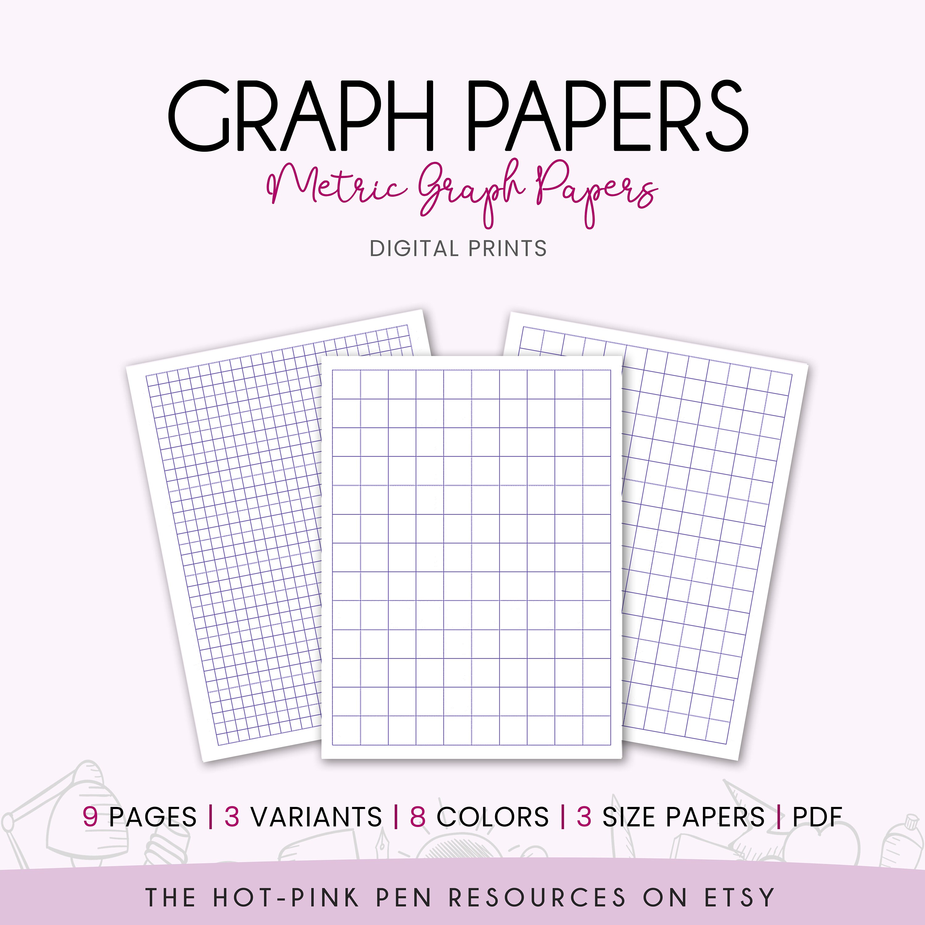 Printable Graph Paper | Metric Graph Papers | Digital Graph Pages ...