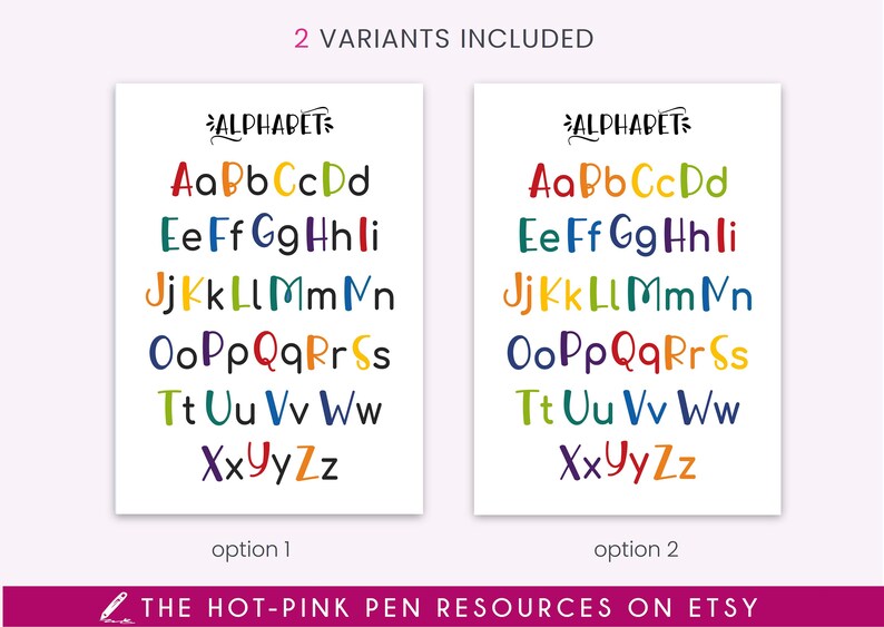 Rainbow ABC Wall Art Print | Rainbow Alphabet Poster | Montessori ...