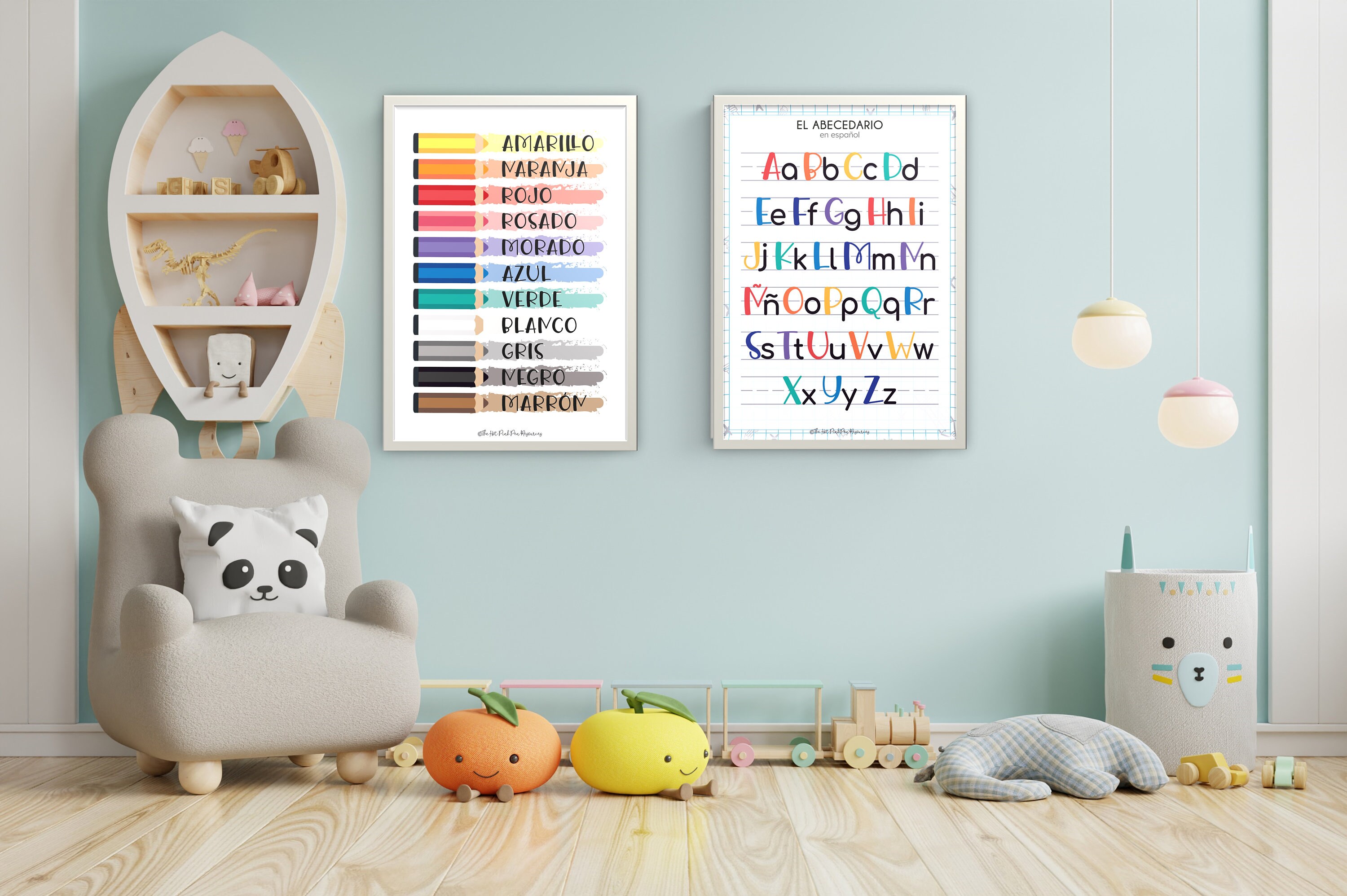 Spanish Alphabet Poster Spanish ABC Wall Art Poster Del Abecedario ...