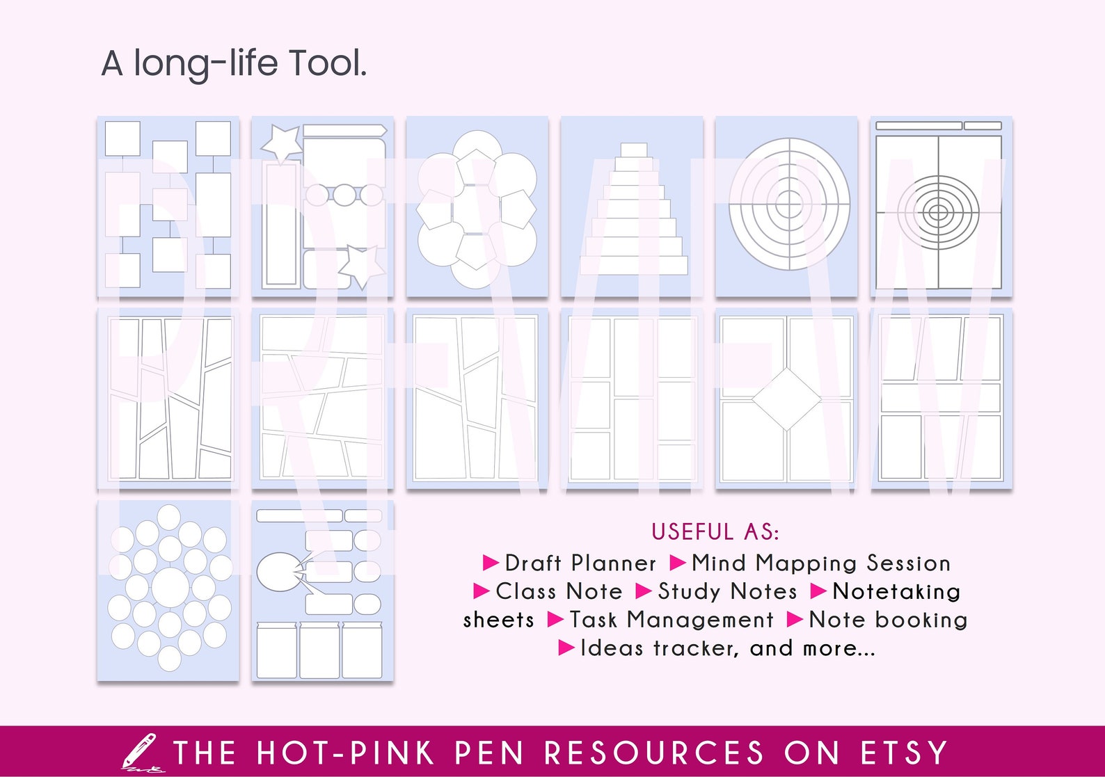 Digital Graphic Organizers 1 Sketchnotes Study Notes Templates ...