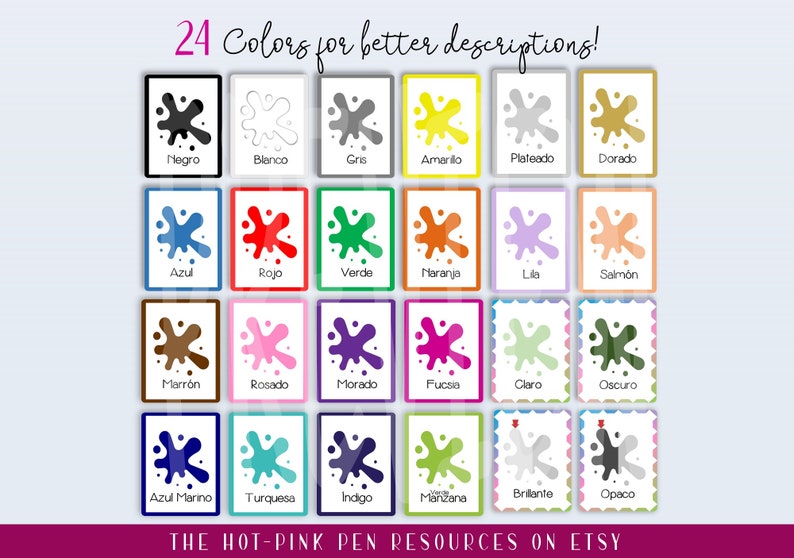 Los Colores Flashcards En Español| Spanish Colors | Spanish Toodlers ...