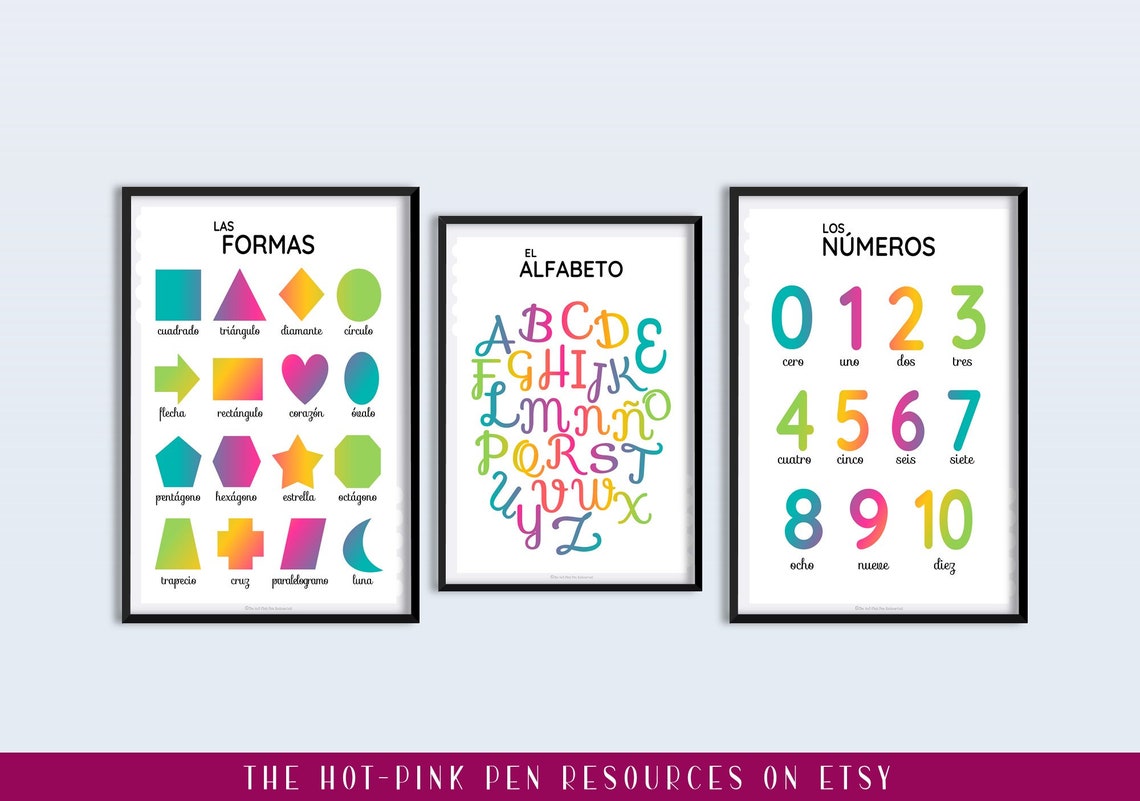 Spanish Numbers 0-10 Wall Art Spanish Numbers Poster Learning Posters ...