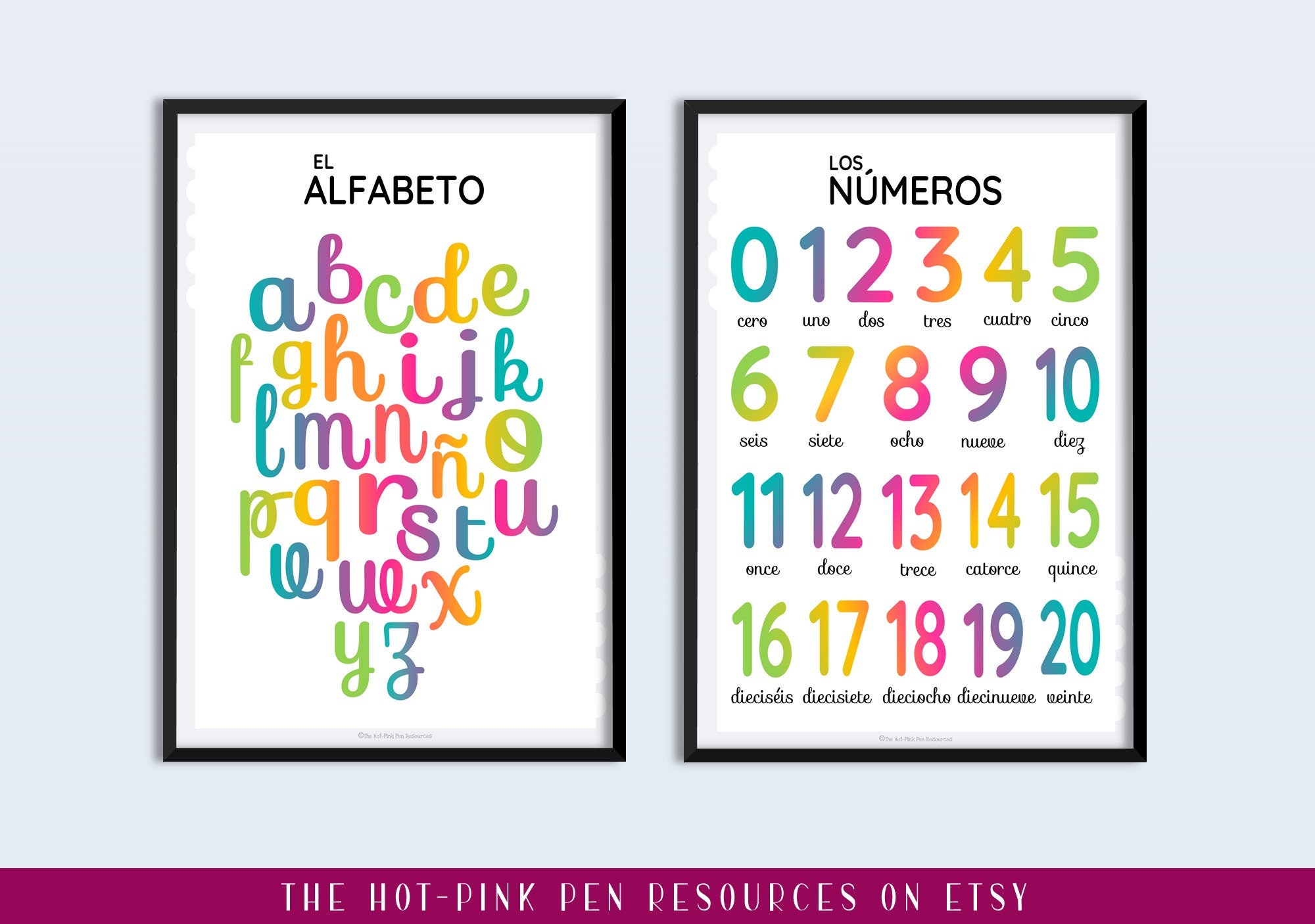 0-20 Spanish Numbers Wall Art | Los Números 0-20 Poster | Spanish Decor ...