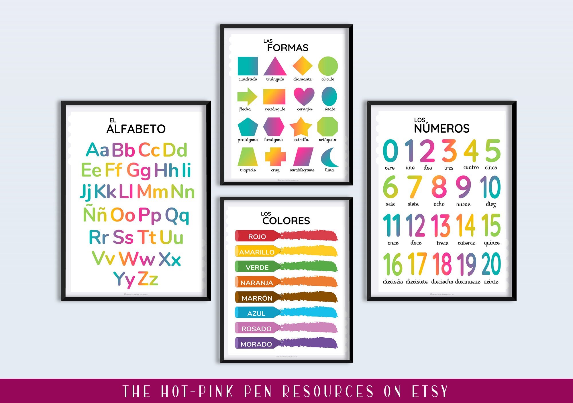 0-20 Spanish Numbers Wall Art | Los Números 0-20 Poster | Spanish Decor ...