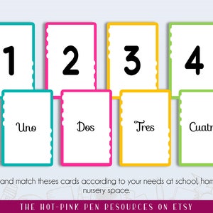 Spanish Numbers Flashcards | From to 20 | Los Números Flashcards ...