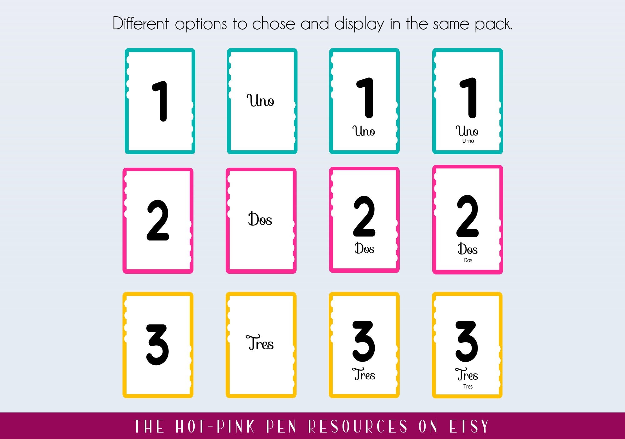 Spanish Numbers Flashcards | From to 20 | Los Números Flashcards ...