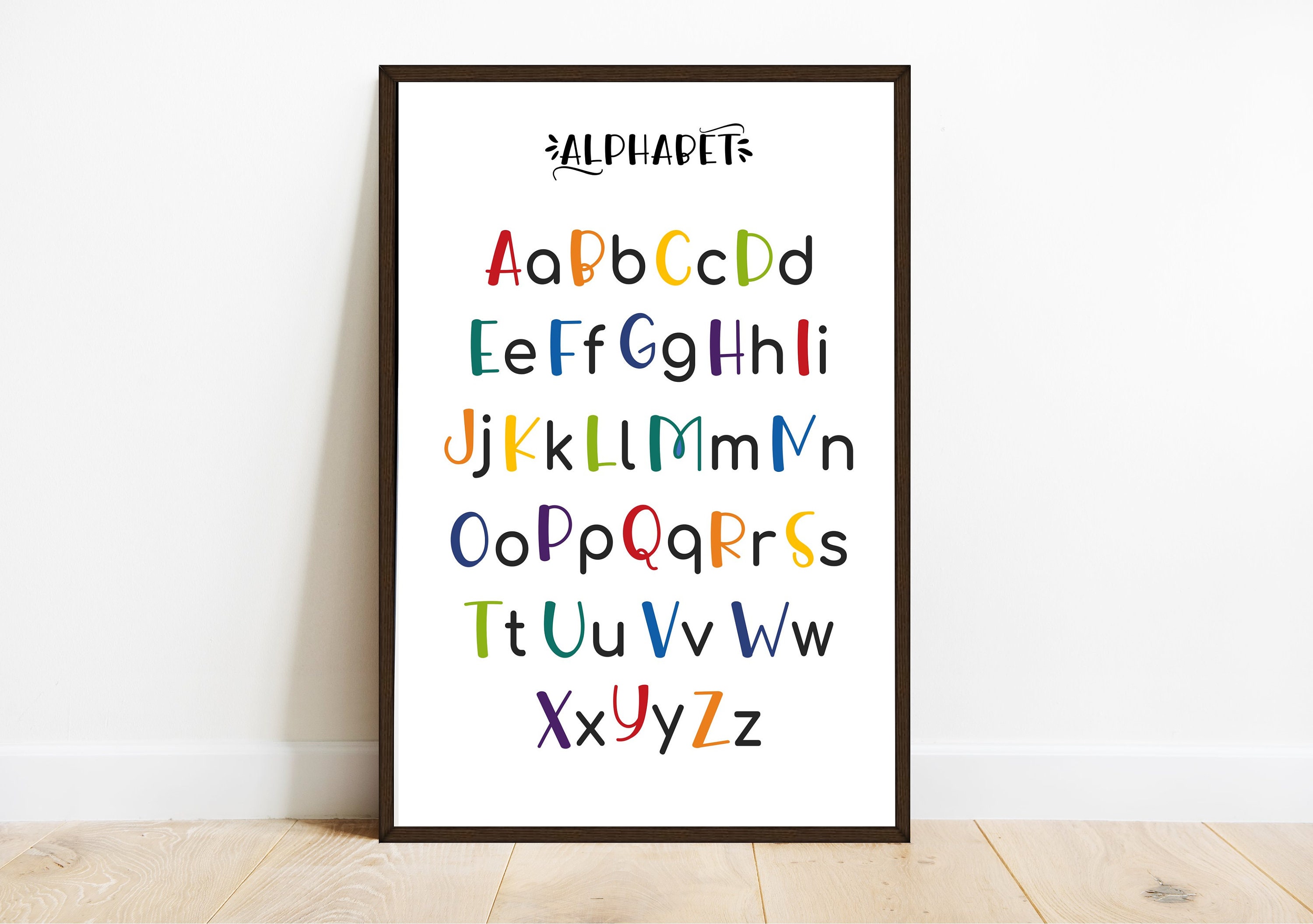 Rainbow ABC Wall Art Print | Rainbow Alphabet Poster | Montessori ...