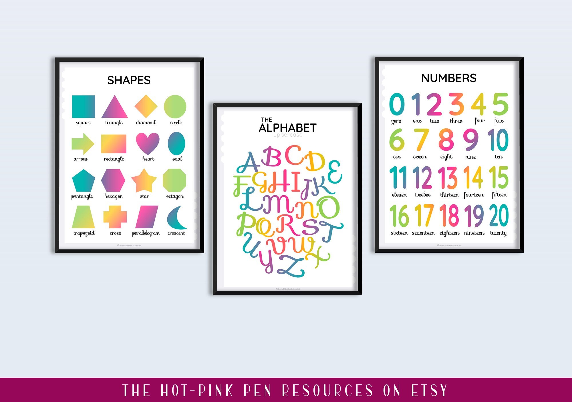 Numbers Wall Art | 0-20 Numbers Printable Poster | Educational Wall Art ...