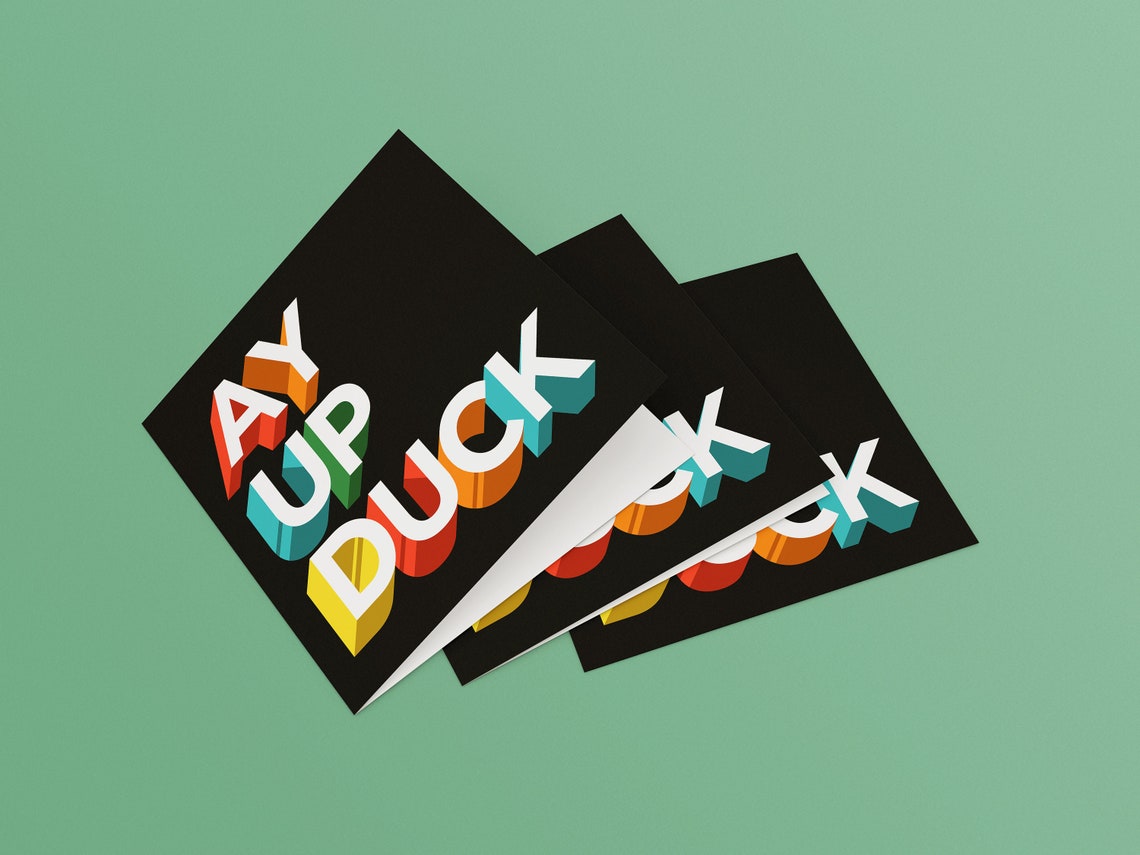 Ay up Duck Greetings Card - Etsy