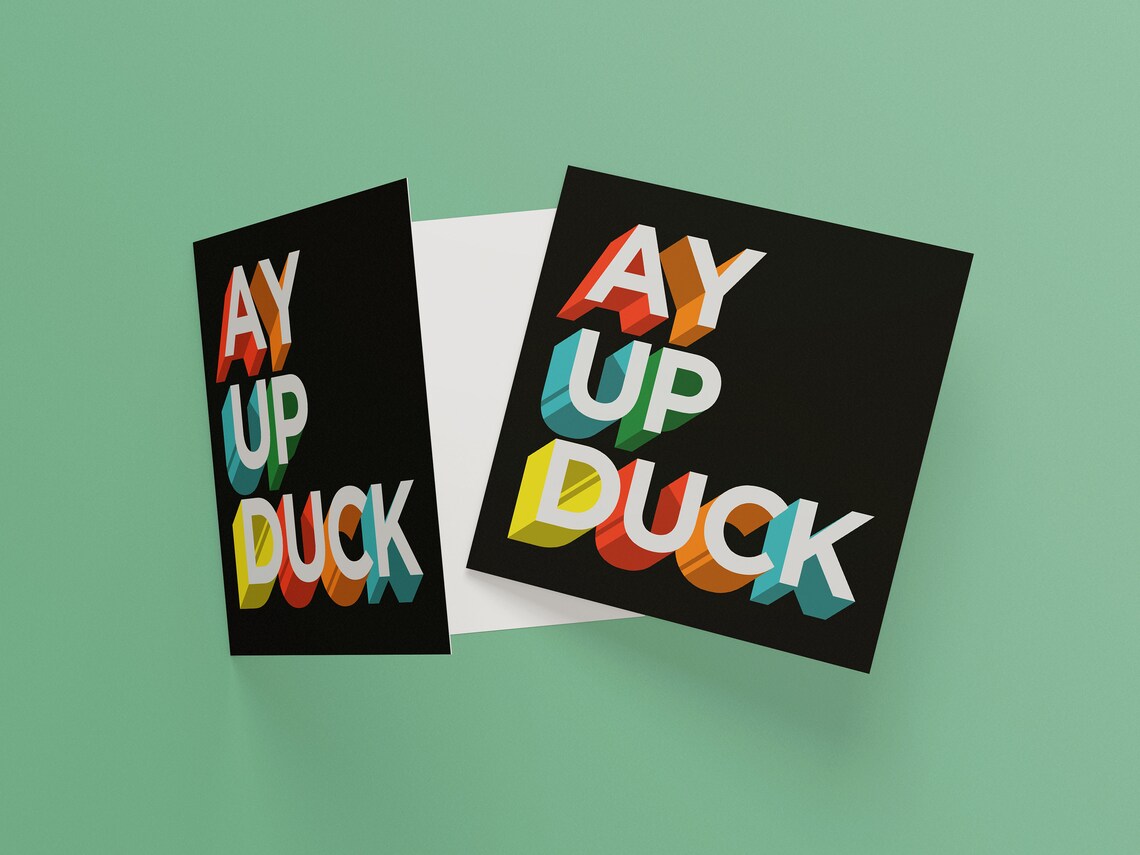 Ay up Duck Greetings Card - Etsy