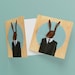 Rabbit Greetings Card - Etsy