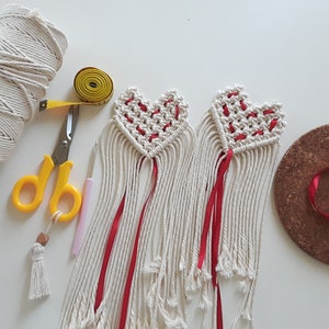 Macrame Love Heart Pdf PATTERN Written PDF and Video Macrame Tutorial ...