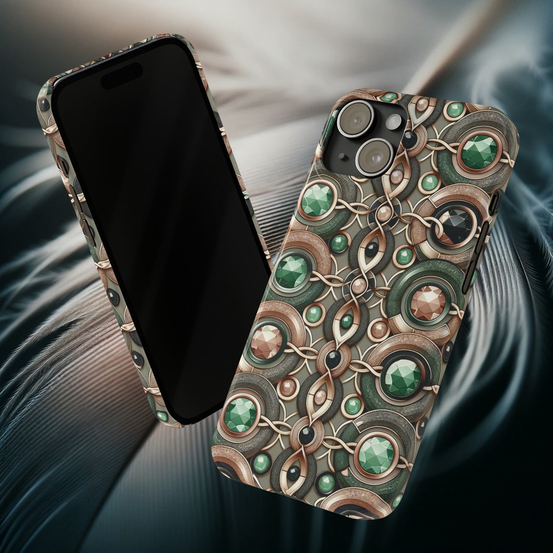 Peridot & Graphite Interlocking Circles Slim iPhone Case - Etsy