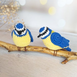 Bird Crochet Pattern, Amigurumi Blue Tit, Crochet Tutorial, Tree ...