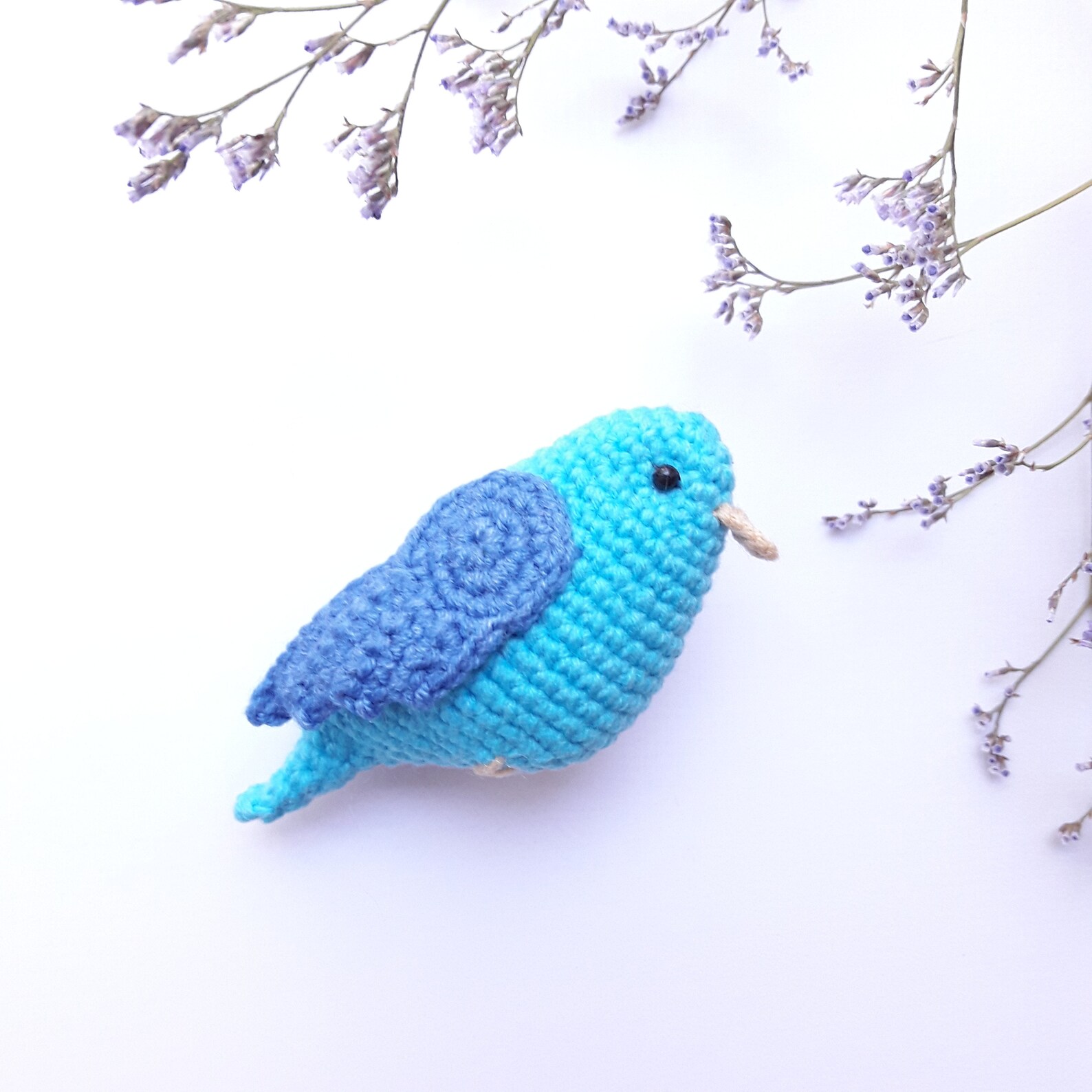 Bird Crochet Pattern Amigurumi Bluebird Tutorial Christmas - Etsy
