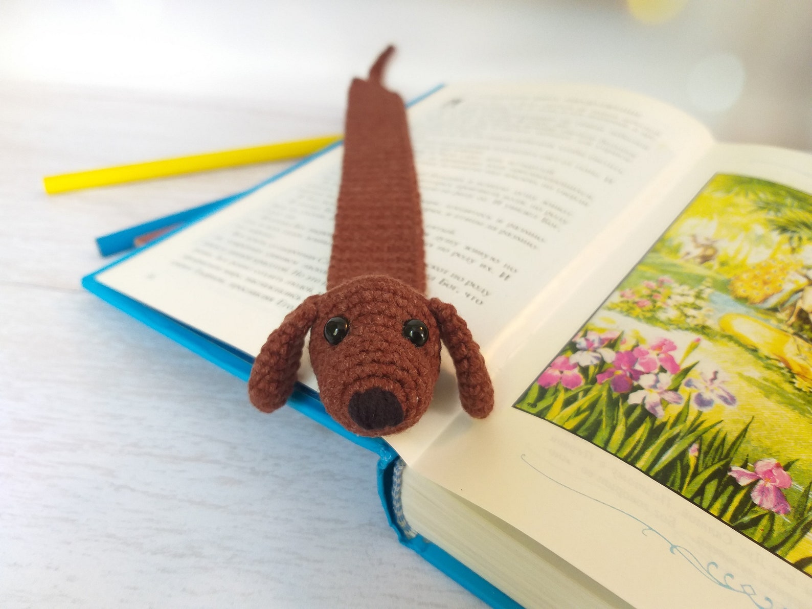 Crochet Bookmark Dog Pattern Set Amigurumi Dachshund Corgi - Etsy