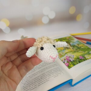 Crochet Sheep Bookmark Pattern, Amigurumi Lamb No Sew, Farm Animal DIY ...