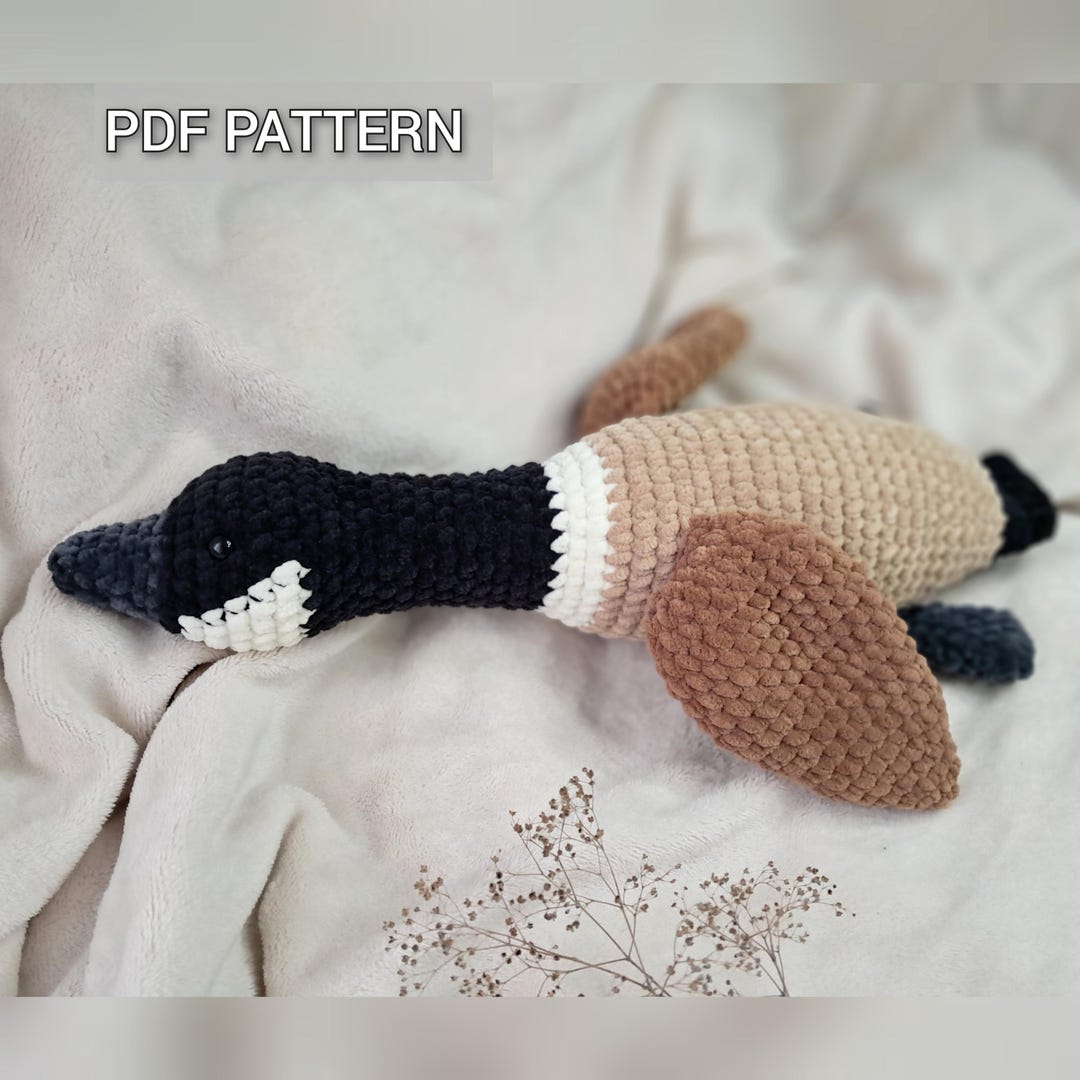 Crochet Canada Goose Pattern, Bird Plush No Sew Pattern, Goose ...