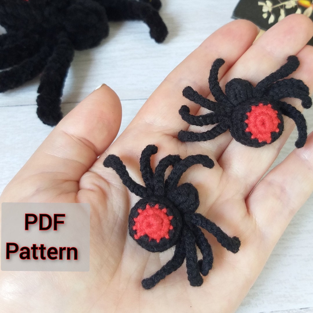 Spider Amigurumi Crochet Pattern: Halloween Keychain DIY, Quick No Sew ...