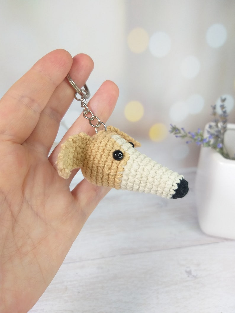 Crochet Greyhound Pattern, Amigurumi Keychain, Dog Lover DIY Project ...