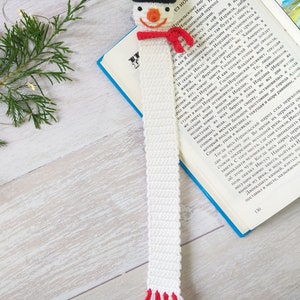 Snowman Crochet Bookmark Pattern, Christmas Amigurumi Snowman Ornament ...