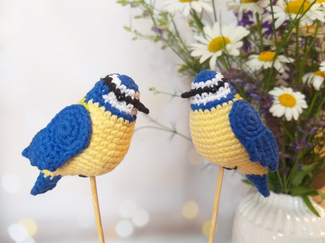 Bird Crochet Pattern Amigurumi Blue Tit Crochet Tutorial | Etsy