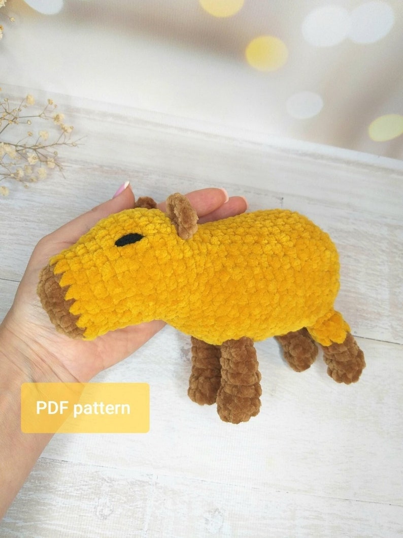 Capybara Plush Crochet Pattern PDF Amigurumi Crochet Animal - Etsy