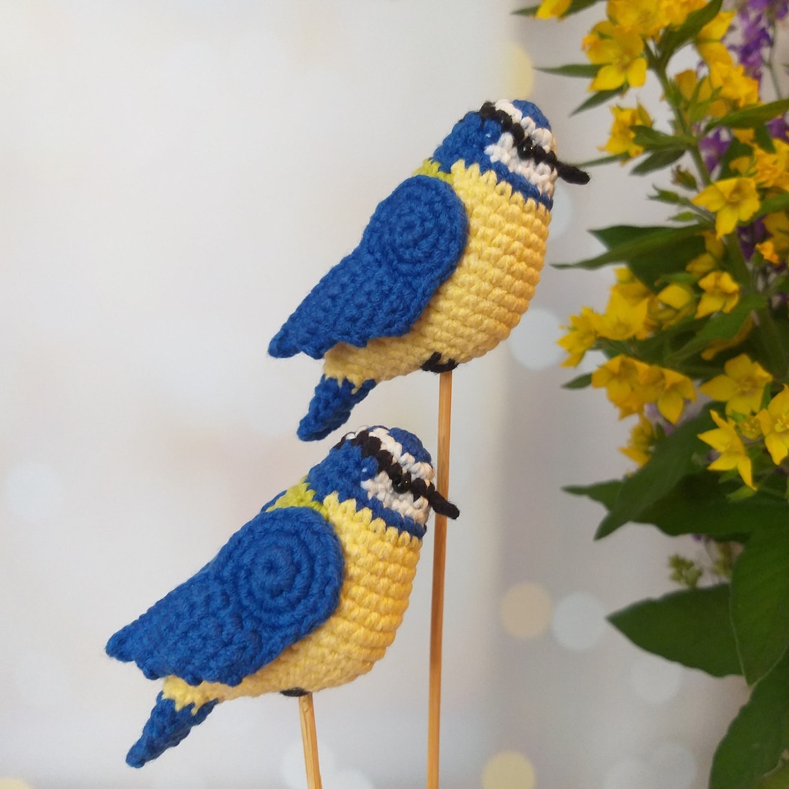 Bird Crochet Pattern Amigurumi Blue Tit Crochet Tutorial | Etsy