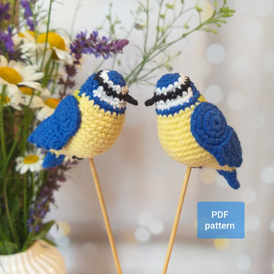 Bird Crochet Pattern Amigurumi Blue Tit Crochet Tutorial - Etsy