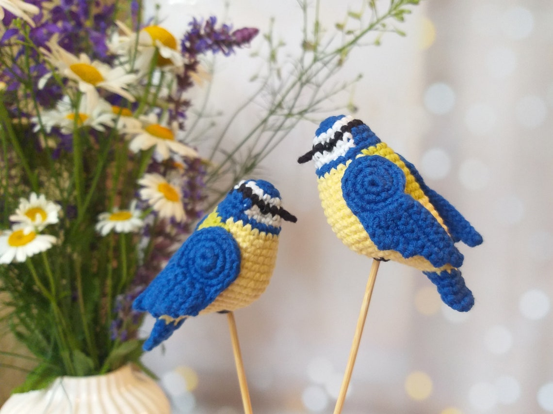 Bird Crochet Pattern Amigurumi Blue Tit Crochet Tutorial | Etsy