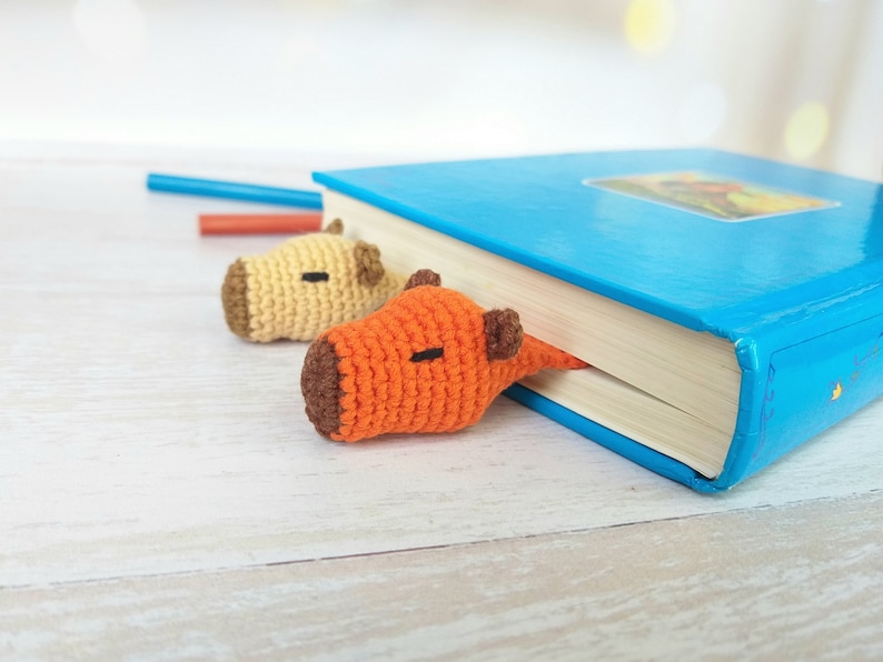 Crochet Bookmark Capybara Pattern, Amigurumi Animals Tutorial PDF, DIY ...