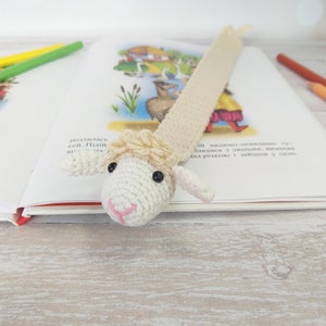 Crochet Sheep Bookmark Pattern, Amigurumi Lamb No Sew, Farm Animal DIY ...