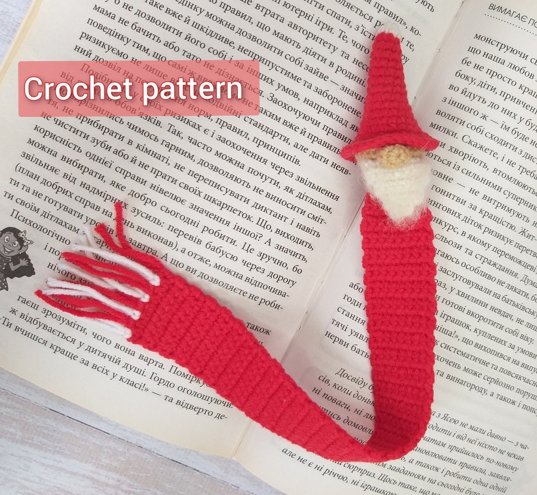 Crochet Gnome Bookmark Pattern, Christmas Amigurumi PDF Pattern - Etsy