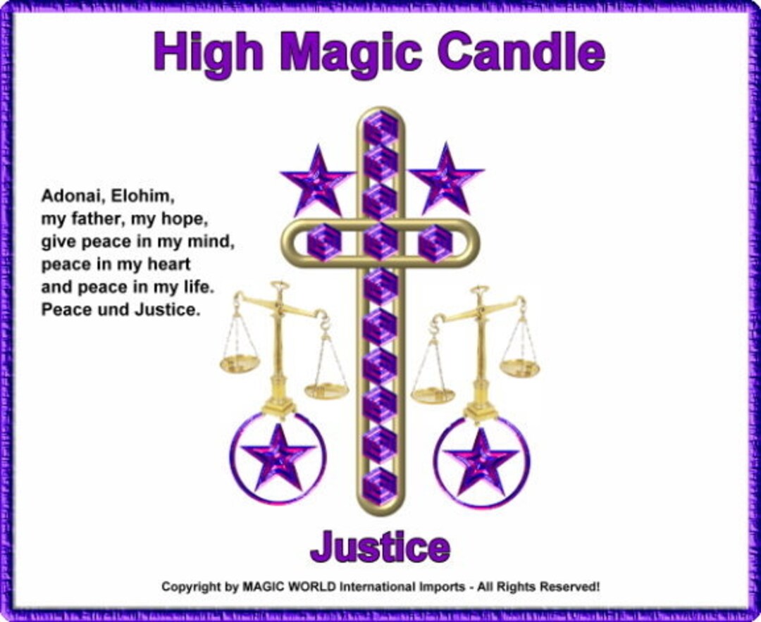 High-magic Glass Candle justice Power Success With Authorities, Courts ...