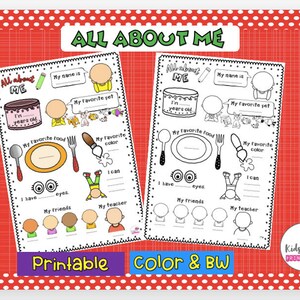 All About Me Printable, Back to School,distance Learning, Remote ...