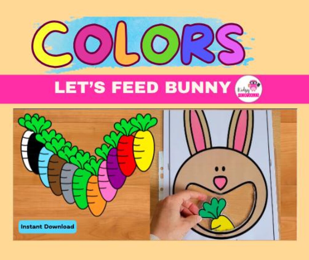 Rainbow Carrot Color Sorting Activity (preschool Learning) - Etsy