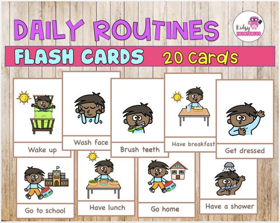 Daily Routines Cards, Kids Routine Cards, Kids Chore Cards ...