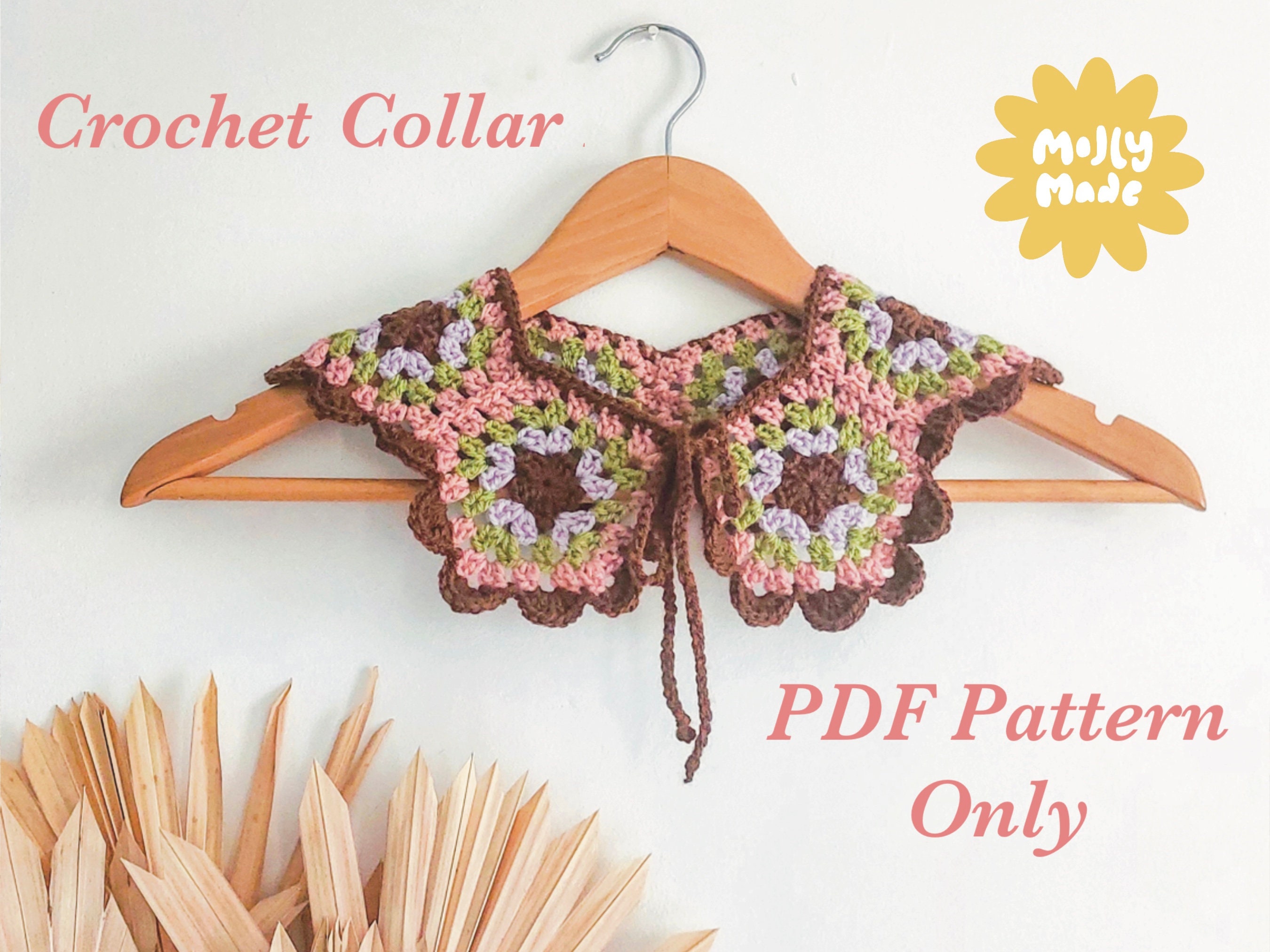 Instant Download - Crochet Granny Square Collar PDF PATTERN Only ...