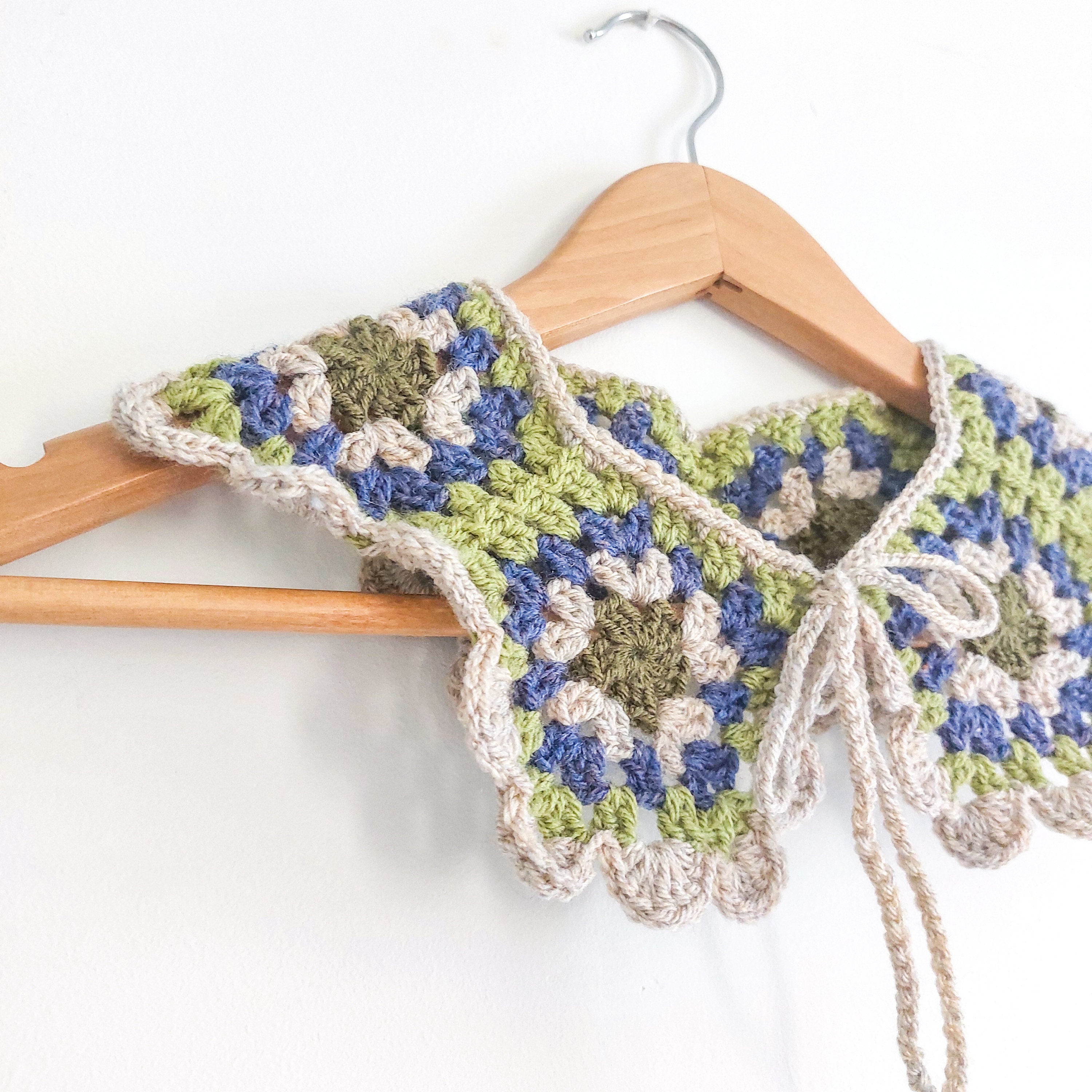 Instant Download - Crochet Granny Square Collar PDF PATTERN Only ...