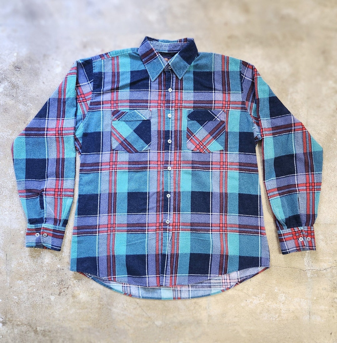 Vintage 80/90s Plaid Flannel - Etsy
