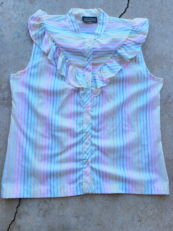 rainbow 80s vintage ruffle - Gem