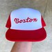 Vintage 80s Boston Script Logo Tucker Hat, Snapback Hat - Etsy