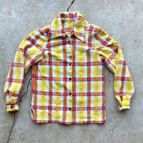 Yellow Plaid Shirt - Etsy