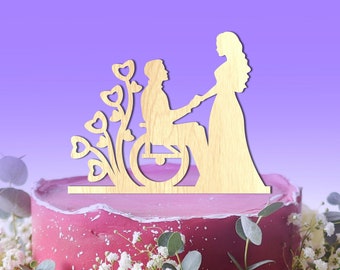 Groom Wheelchair Cake Topper - Etsy